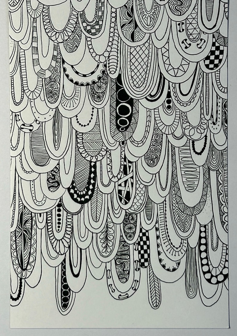 Zentangle Drip Magnet 4x6 - Etsy