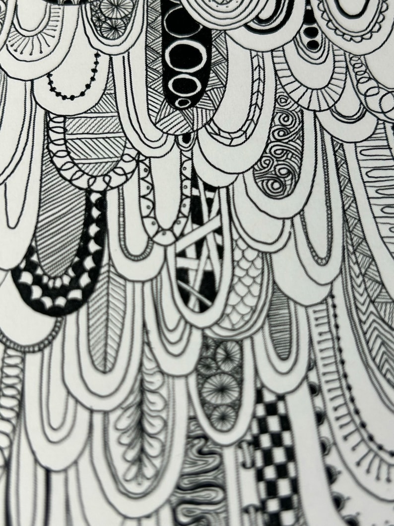 Zentangle Drip Magnet 4x6 - Etsy