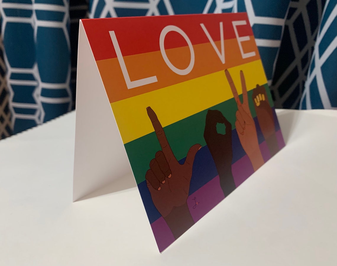 Love Sign Greeting Card 5x7 (blank Inside) - Etsy