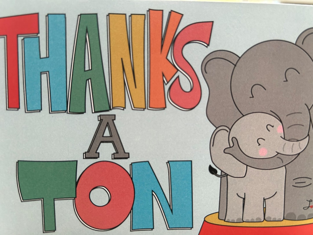 Thanks a Ton 4x6 Blank Inside - Etsy