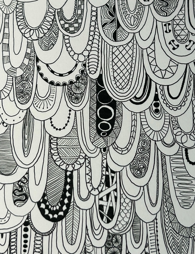 Zentangle Drip Magnet 4x6 - Etsy