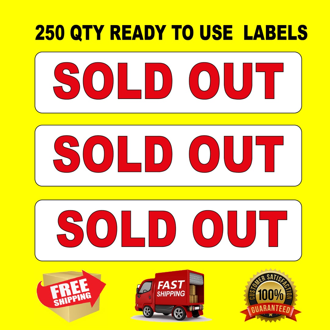 SOLD OUT Labels Out of Stock Rectangle Stickers Labels Post Details ...