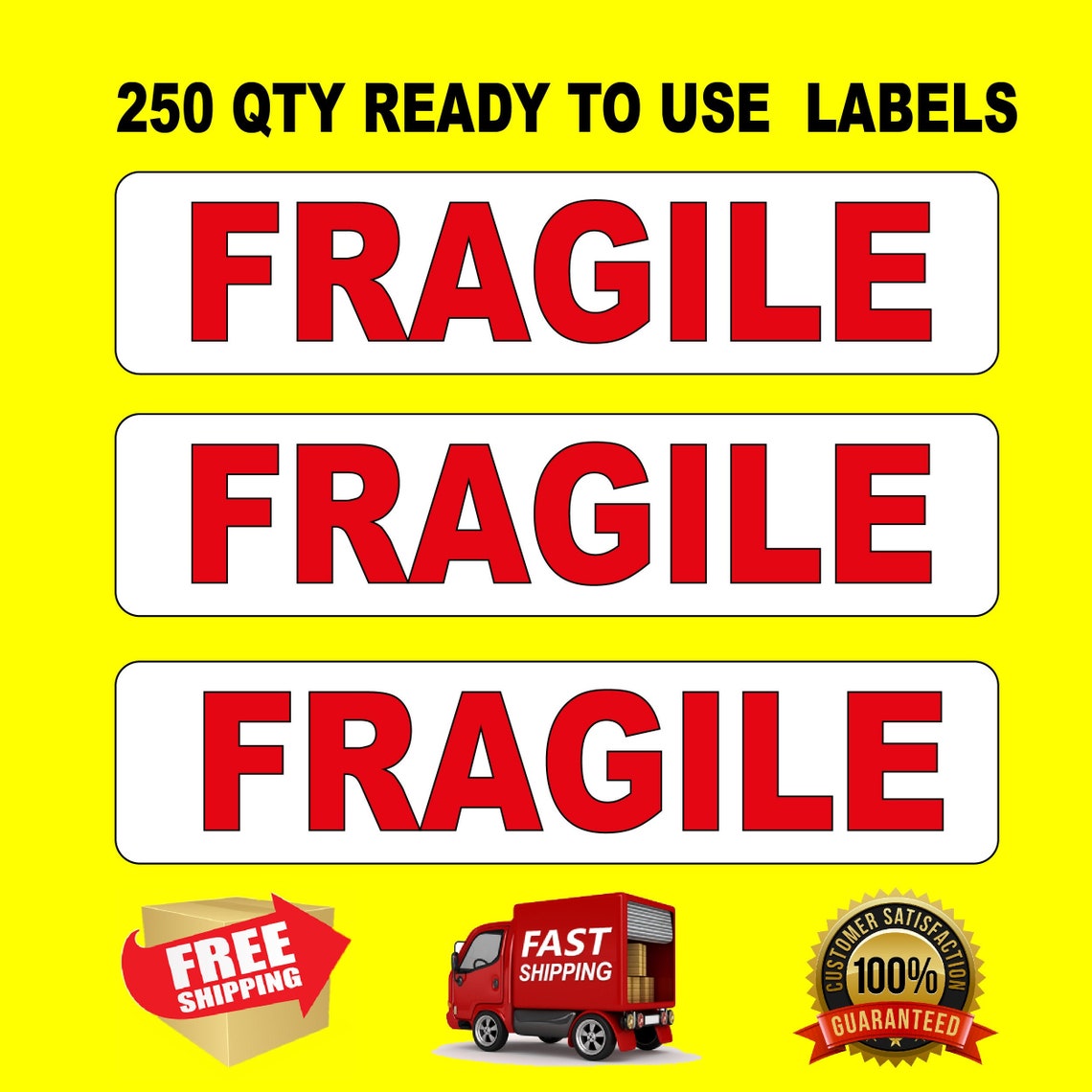 Fragile Stickers Handle With Care Warning Fragile Postal - Etsy