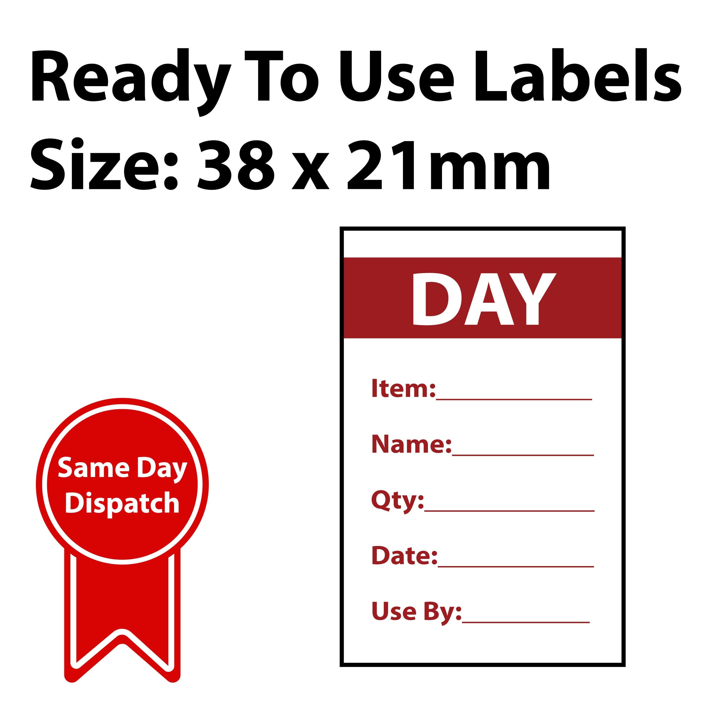 Day Dot Food Labels / Stickers, Tags Best Before Labels in UK / Day ...