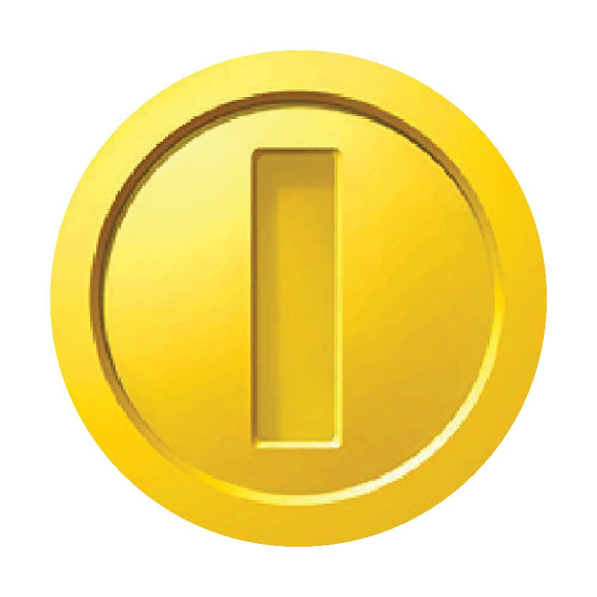 300 Super Mario Gold Coin Stickers Ideal for Chocolate Coins Labels ...