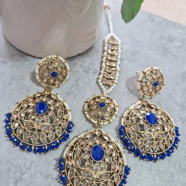 Royal Blue Indian Jewellery - Etsy UK