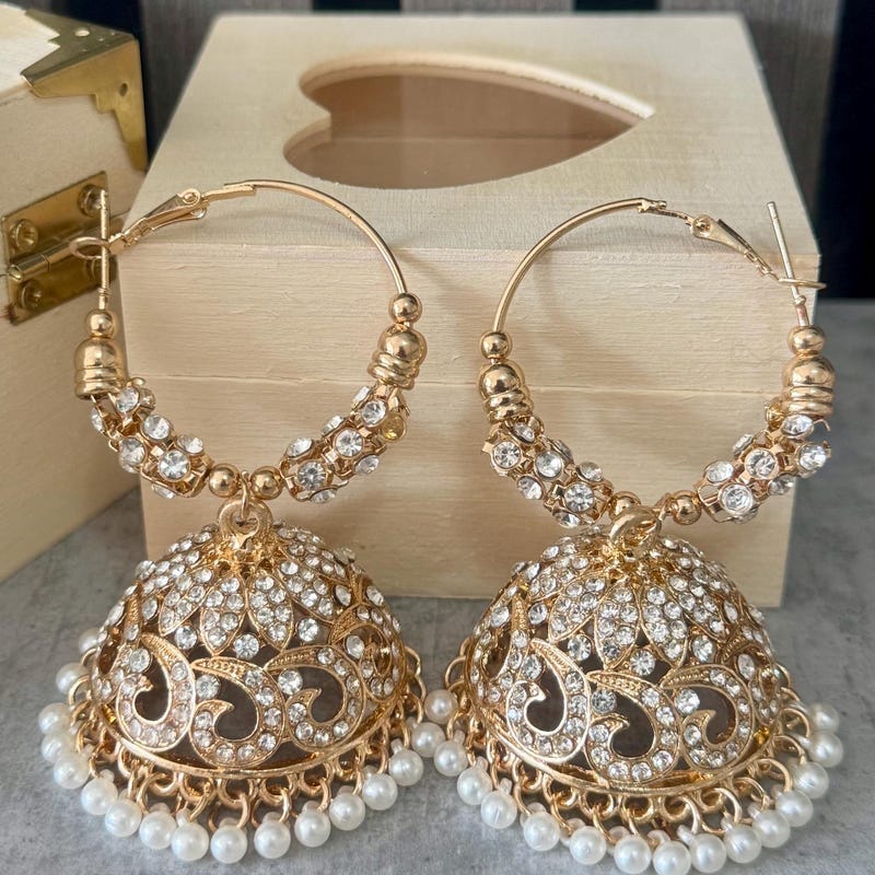 Indian Round Jhumka - Etsy