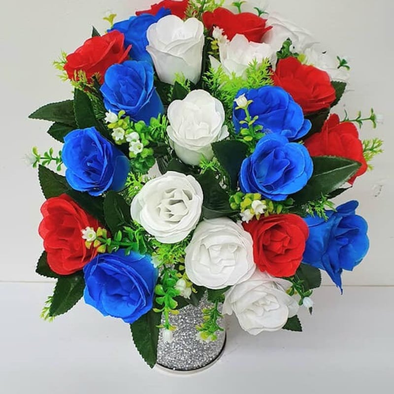 Fake Bouquet White Roses - Etsy UK