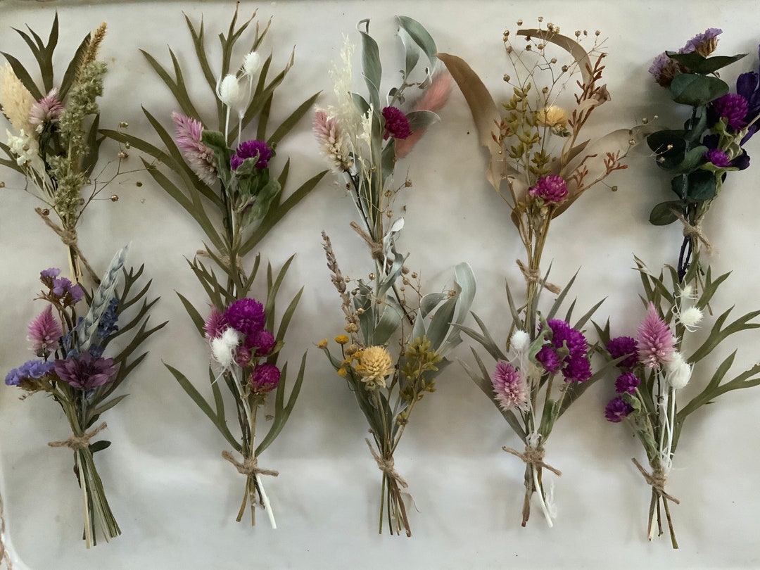 Set of 10 Small Dried Posies,wholesale Dried Flowers,gift Decor,hampers ...