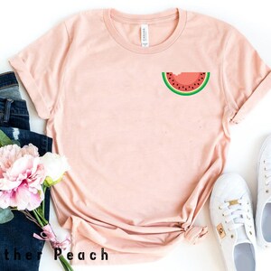 Cute Watermelon Shirt, Watermelon Pocket Tee, Watermelon Shirt ...