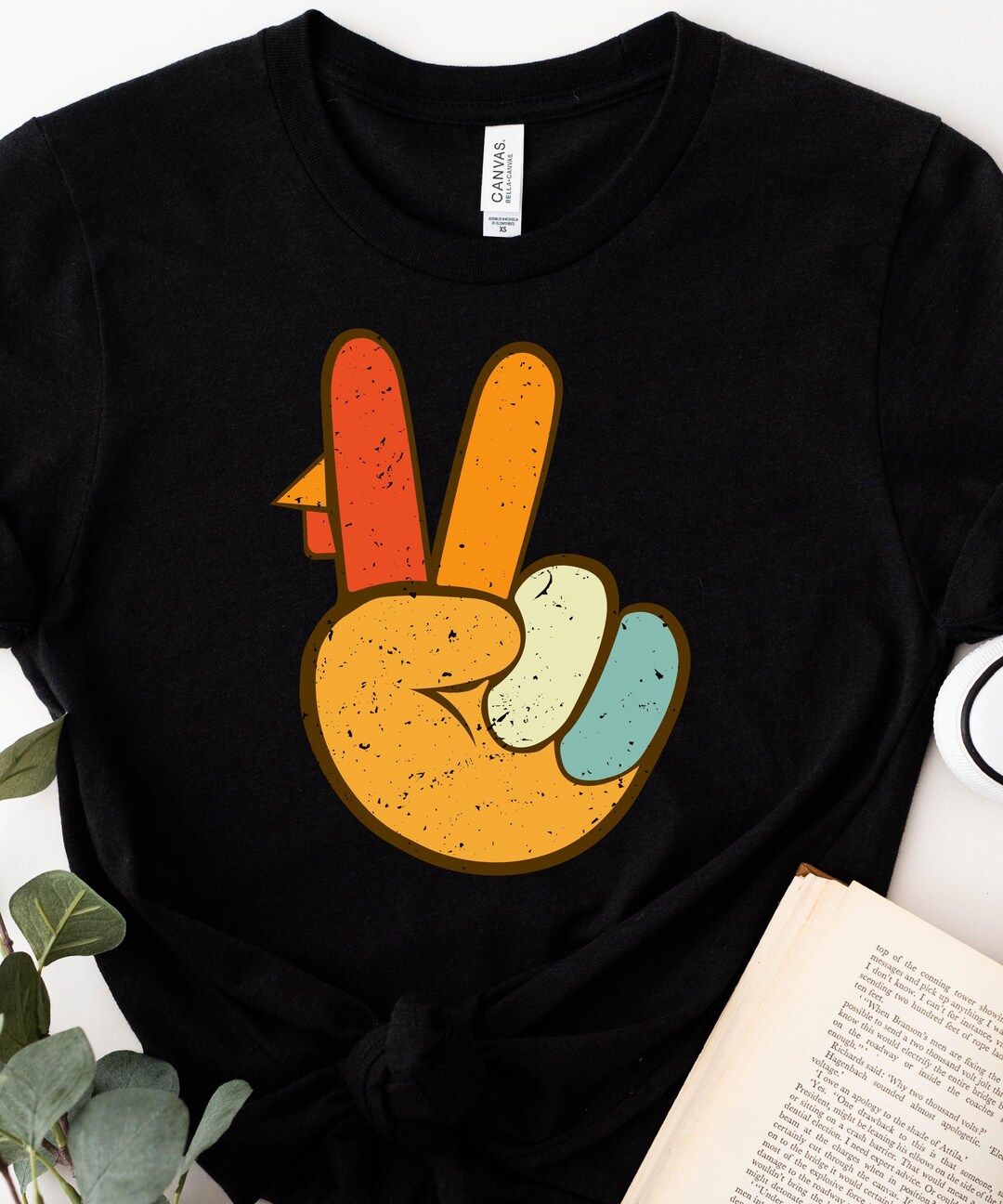 Retro Peace Turkey Hand Sign Shirt, Funny Thanksgiving Fall Tee ...