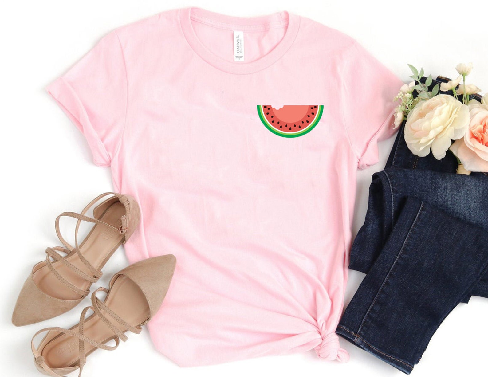 Cute Watermelon Shirt, Watermelon Pocket Tee, Watermelon Shirt ...