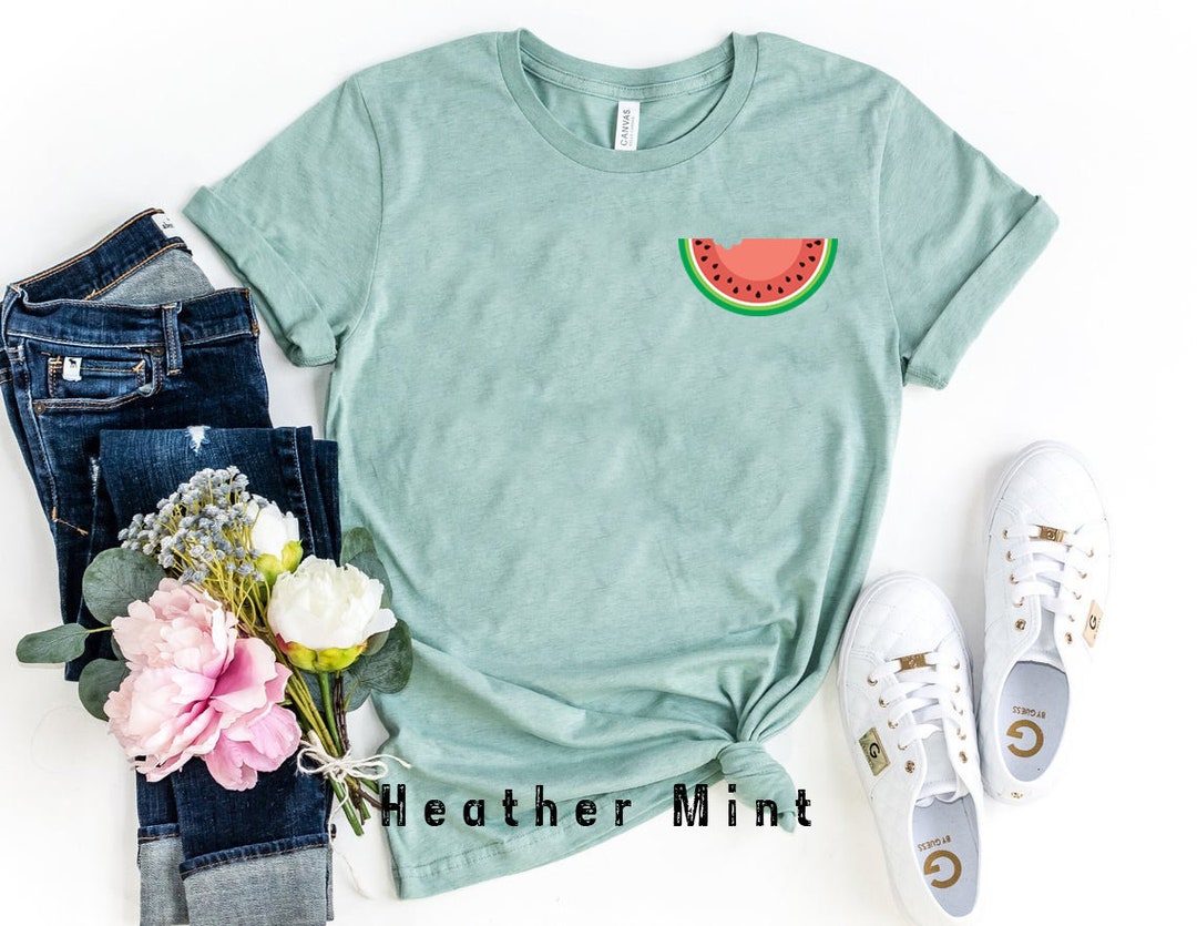 Cute Watermelon Shirt, Watermelon Pocket Tee, Watermelon Shirt ...