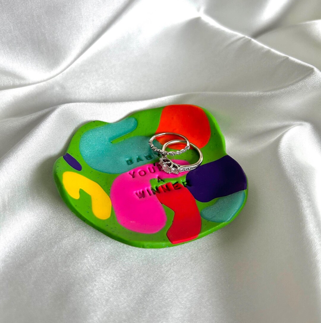 Color Trinket Dish Trinket Dish Jewelry Dish Ring Dish Clay Dish ...