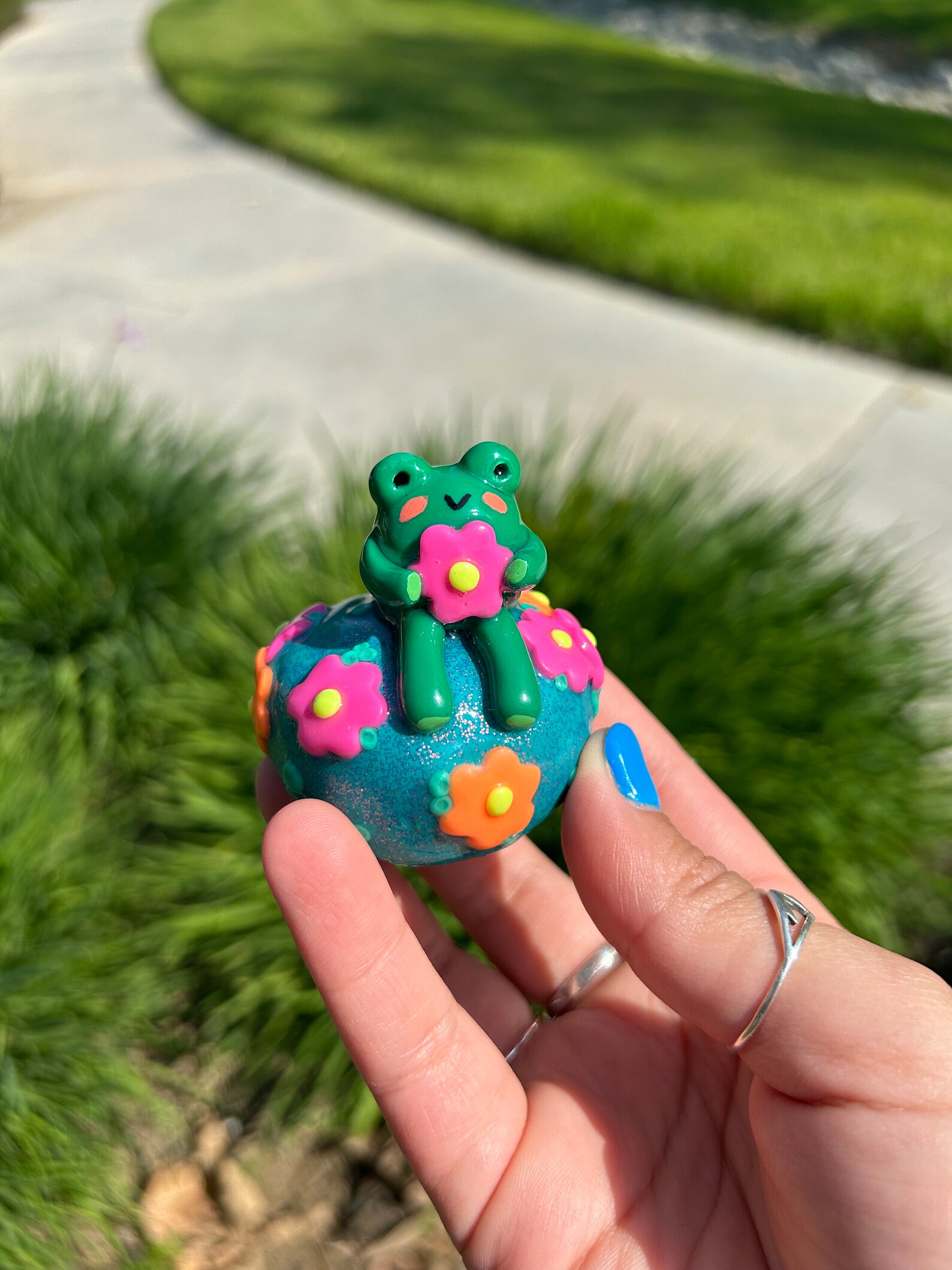 Frog Figurines Clay Figurines Clay Trinkets Frog Gifts Cute Gifts ...