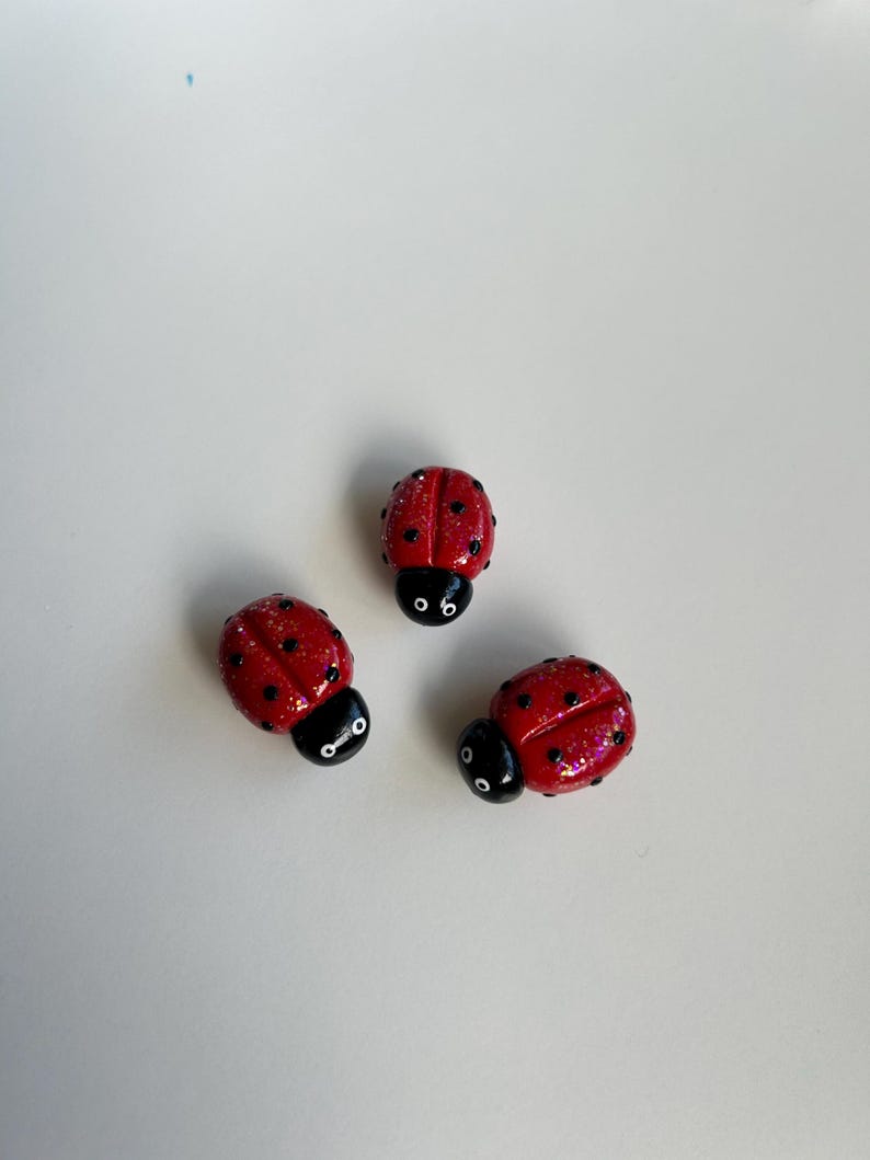 Lady Bug Magnets | Bug Magnets | Clay Magnets | Magnets | Fridge ...