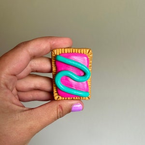 Handmade Clay Toaster Pastry Magnet, Kitchen Decor - Etsy