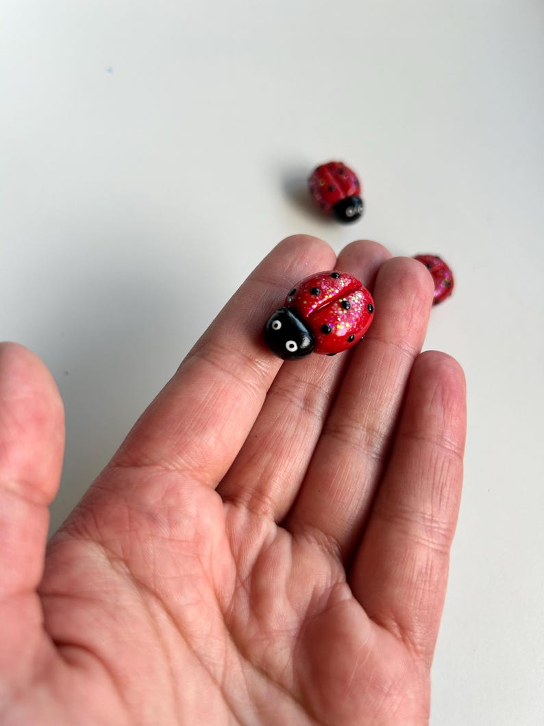 Lady Bug Magnets | Bug Magnets | Clay Magnets | Magnets | Fridge ...