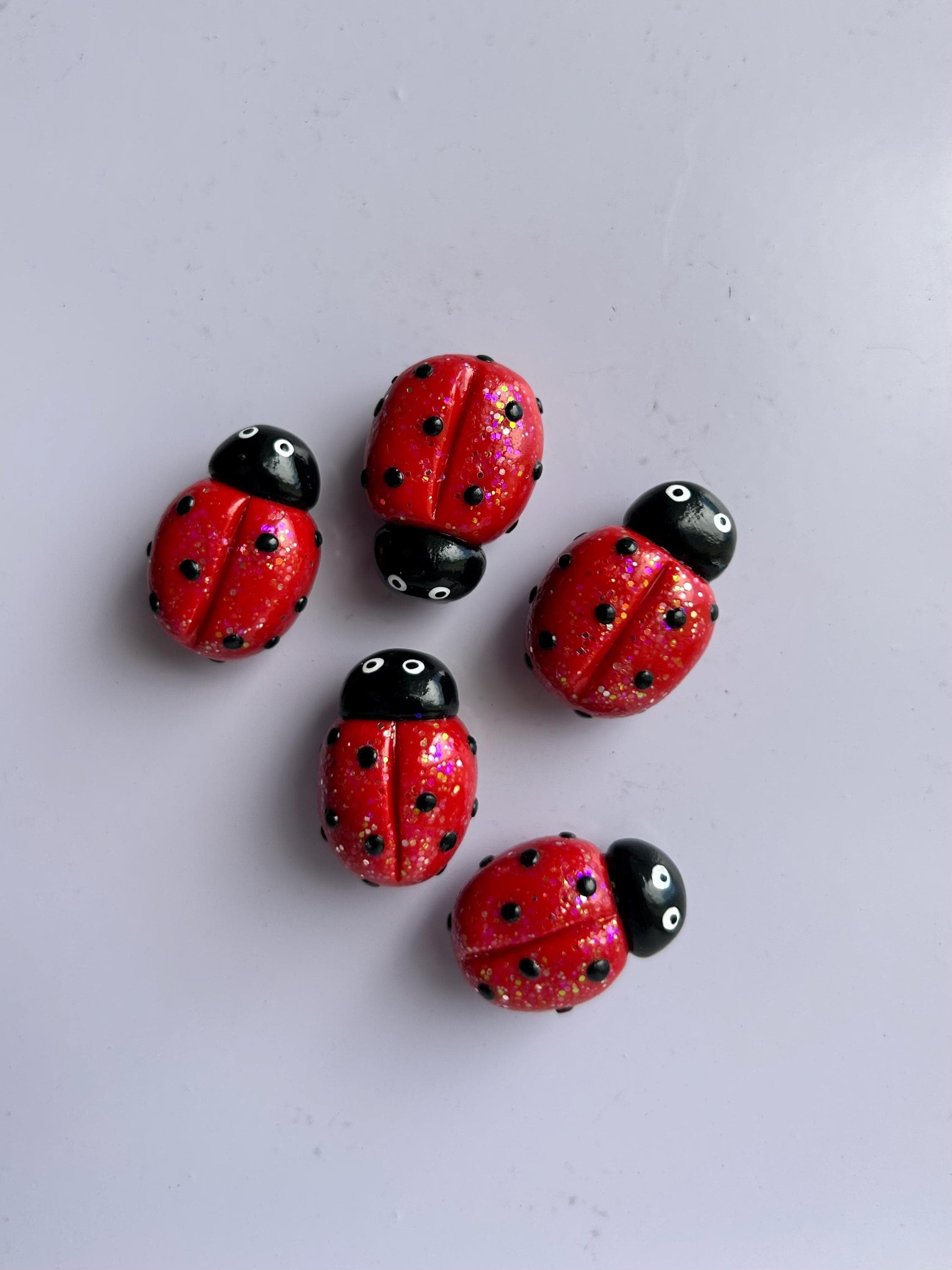 Lady Bug Magnets | Bug Magnets | Clay Magnets | Magnets | Fridge ...