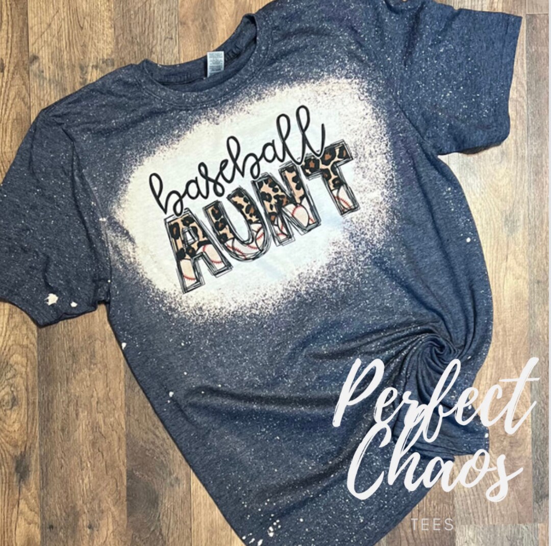 Baseball Aunt T-shirt / Bleached Aunt Shirt / Sports Mom - Etsy