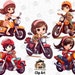 Motocycle Riding Girl, Riding Girl Chibi, Cute Chibi Happy Girl ...
