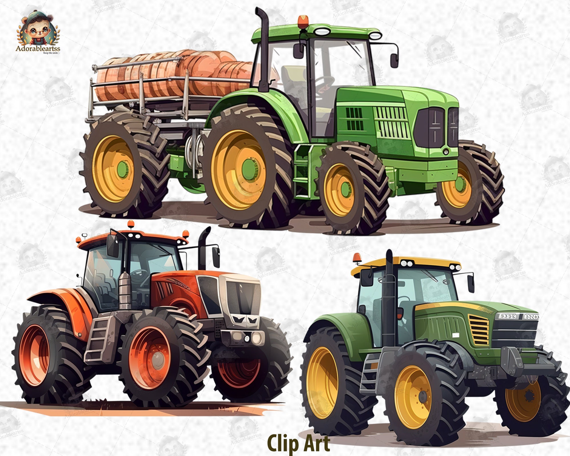 Cute Farmer Chibi Clipart PNG, Farmers Bundle, Farm Life, Farmer ...