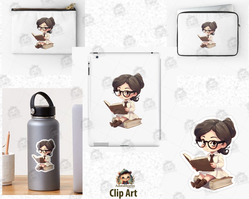 Cute Teacher Chibi Clipart Bundle Teaching Girl and Boy Chibi - Etsy