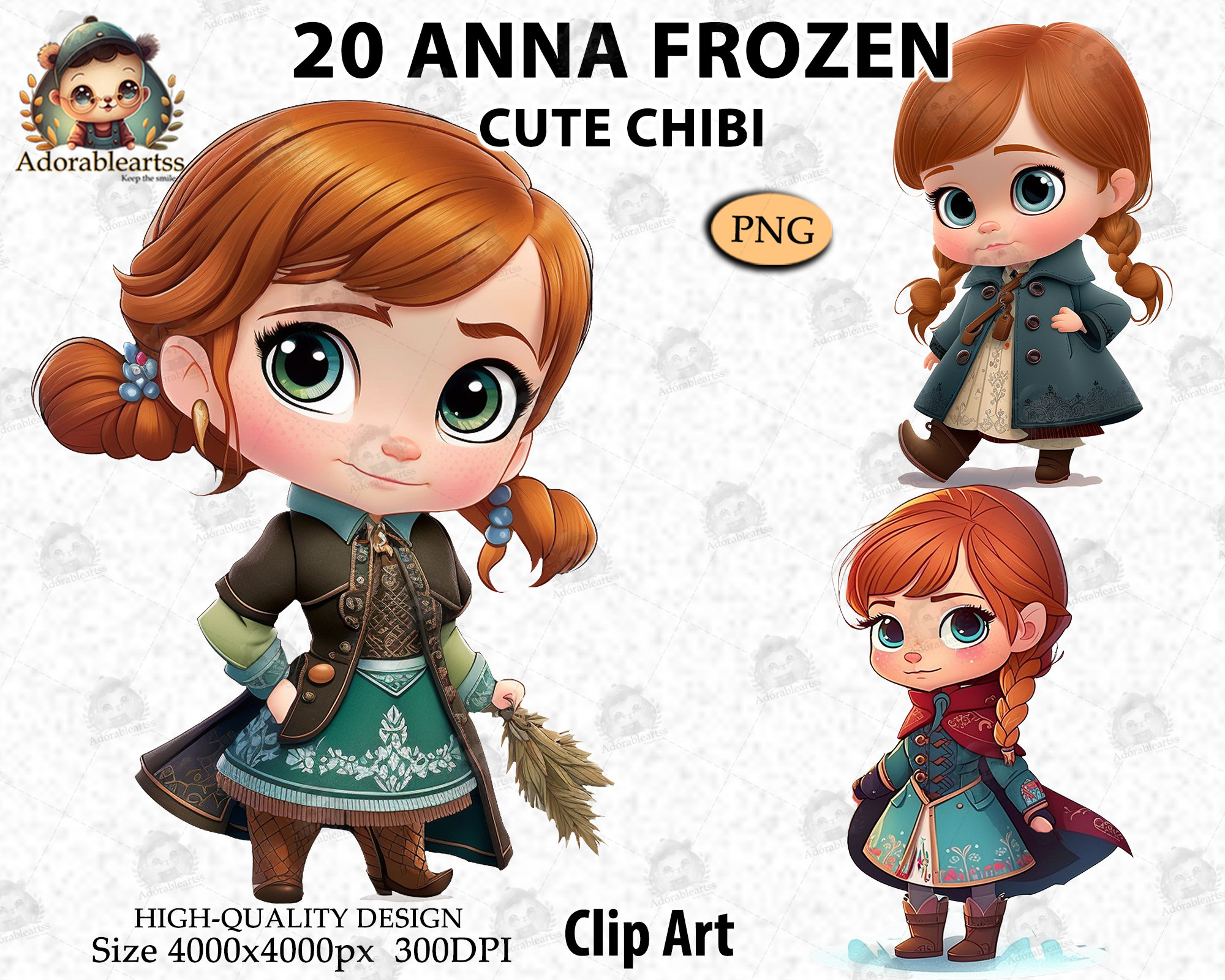 Chibi Gefrorene Charaktere