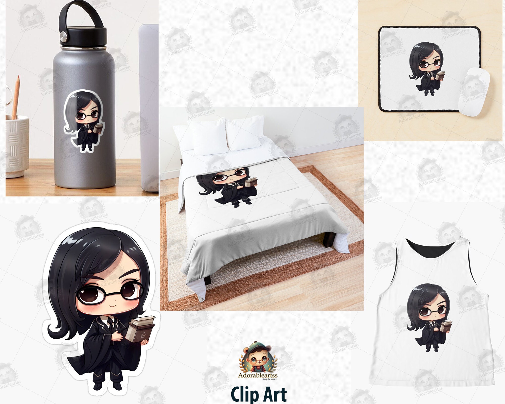 Happy Lawyer Chibi, Clipart PNG, Adorable Justice for Crafting PNG ...