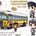 Happy Bus Driver, Girl and Boy Chibi Clipart, Public Transportation for ...