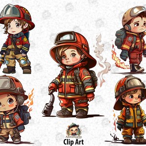 Firefighter Cute Chibi, Cute Fireman Boy Dress, Community Service ...