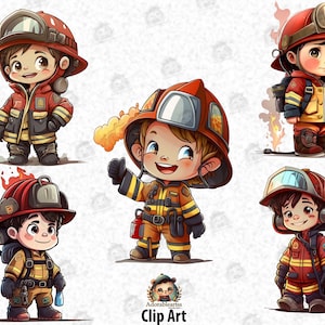 Firefighter Cute Chibi, Cute Fireman Boy Dress, Community Service ...