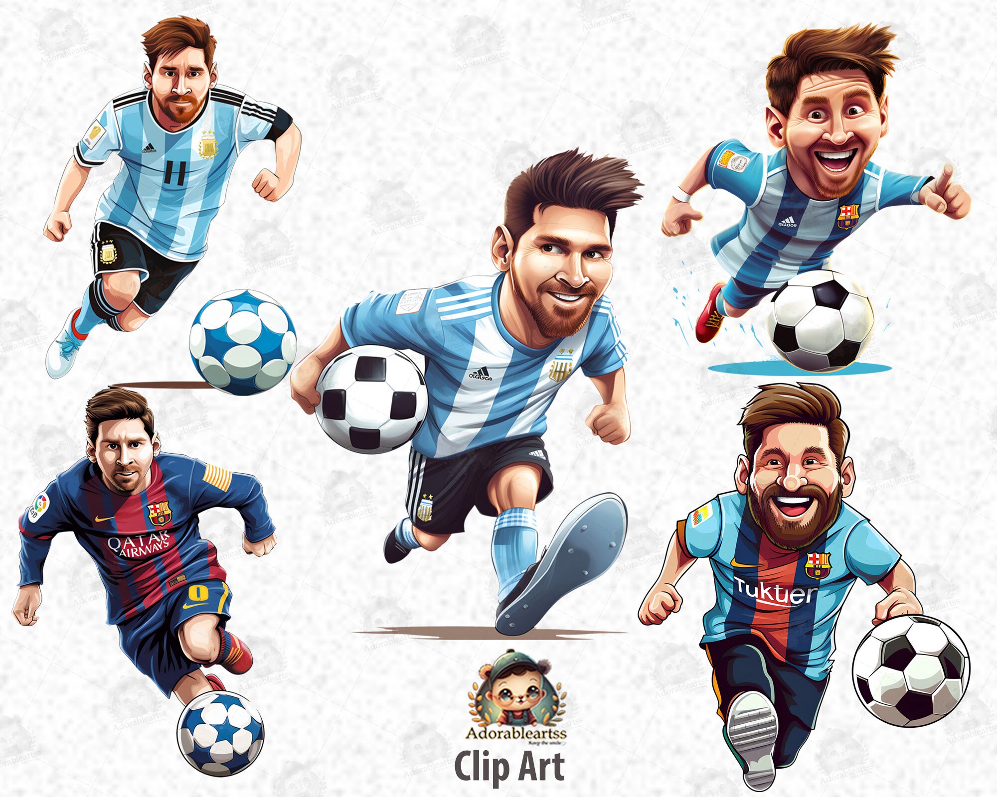 Lionel Messi Soccer Player, Chibi Clipart Cute, Leo Messi Argentina ...