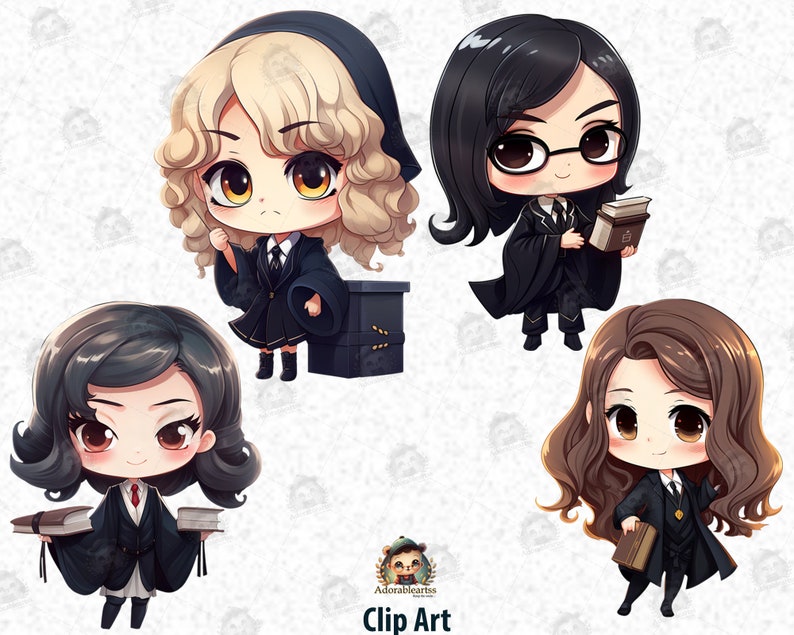 Happy Lawyer Chibi, Clipart PNG, Adorable Justice for Crafting PNG ...