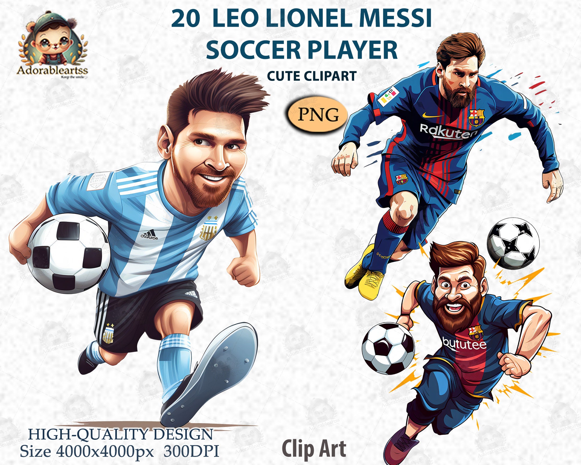 Lionel Messi Soccer Player, Chibi Clipart Cute, Leo Messi Argentina ...