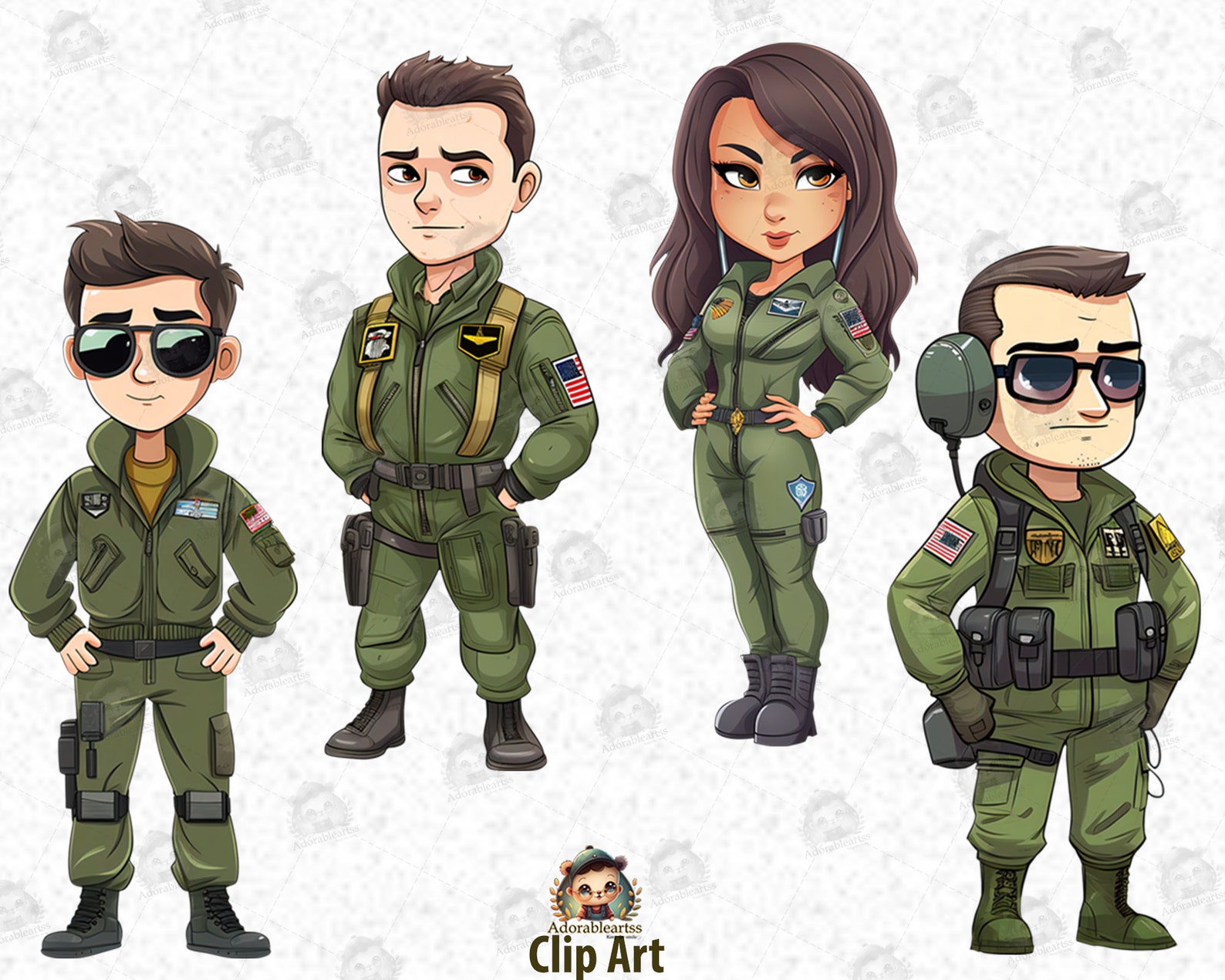 Us Air Force Clipart, Chibi Airforce US Flag, USA Fighter Plane ...