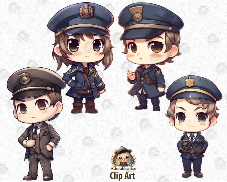Train Master Clipart, Chibi Master Boy and Girl, Cute Dress, Happy ...