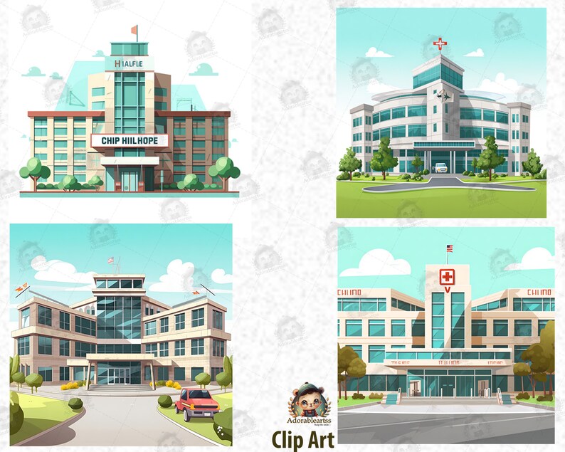 Cute Doctor Girl and Boy Chibi Clipart Hospital Png for - Etsy