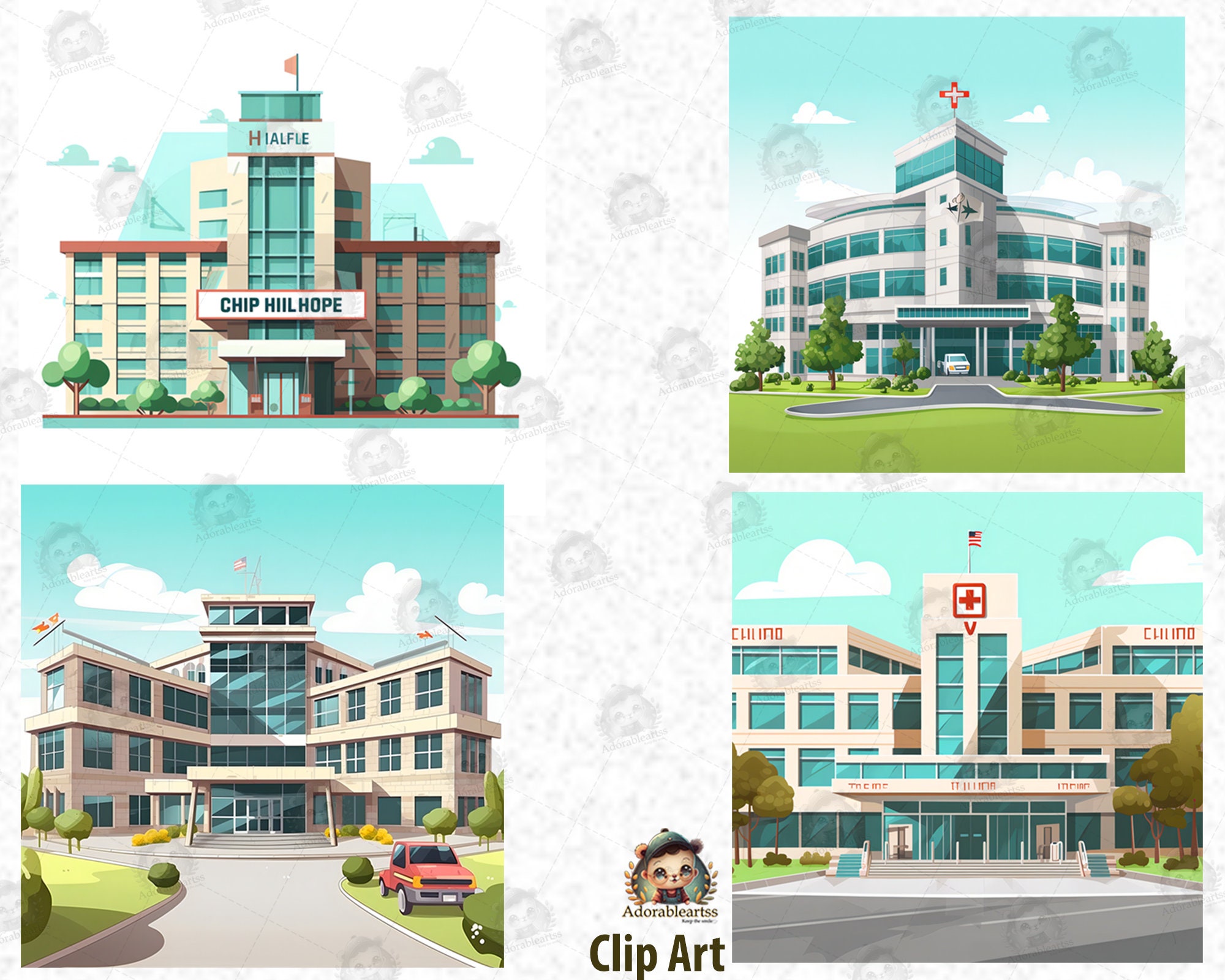 Cute Doctor, Girl and Boy Chibi Clipart, Hospital Png for Personal and ...