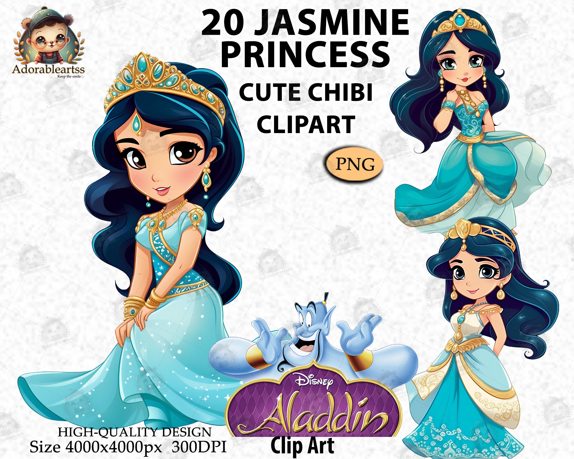 Cute Jasmine Cute Princess Aladdin's Princess Chibi - Etsy Cute Jasmine Cute Princess Aladdin's Princess Chibi - Etsy