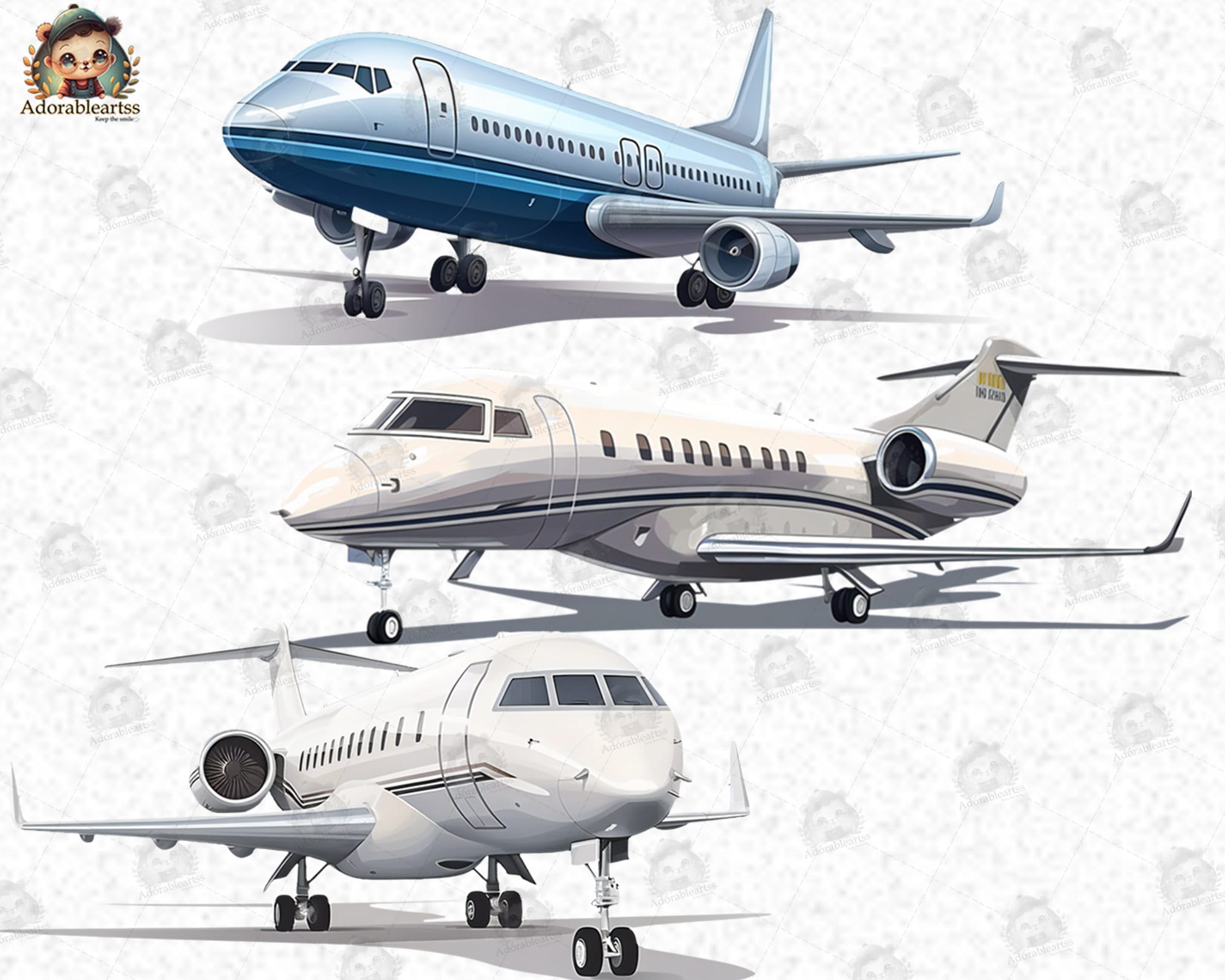 Pilot Chibi Clipart, Airplane Collection, Cute Girl Pilot, Travel ...