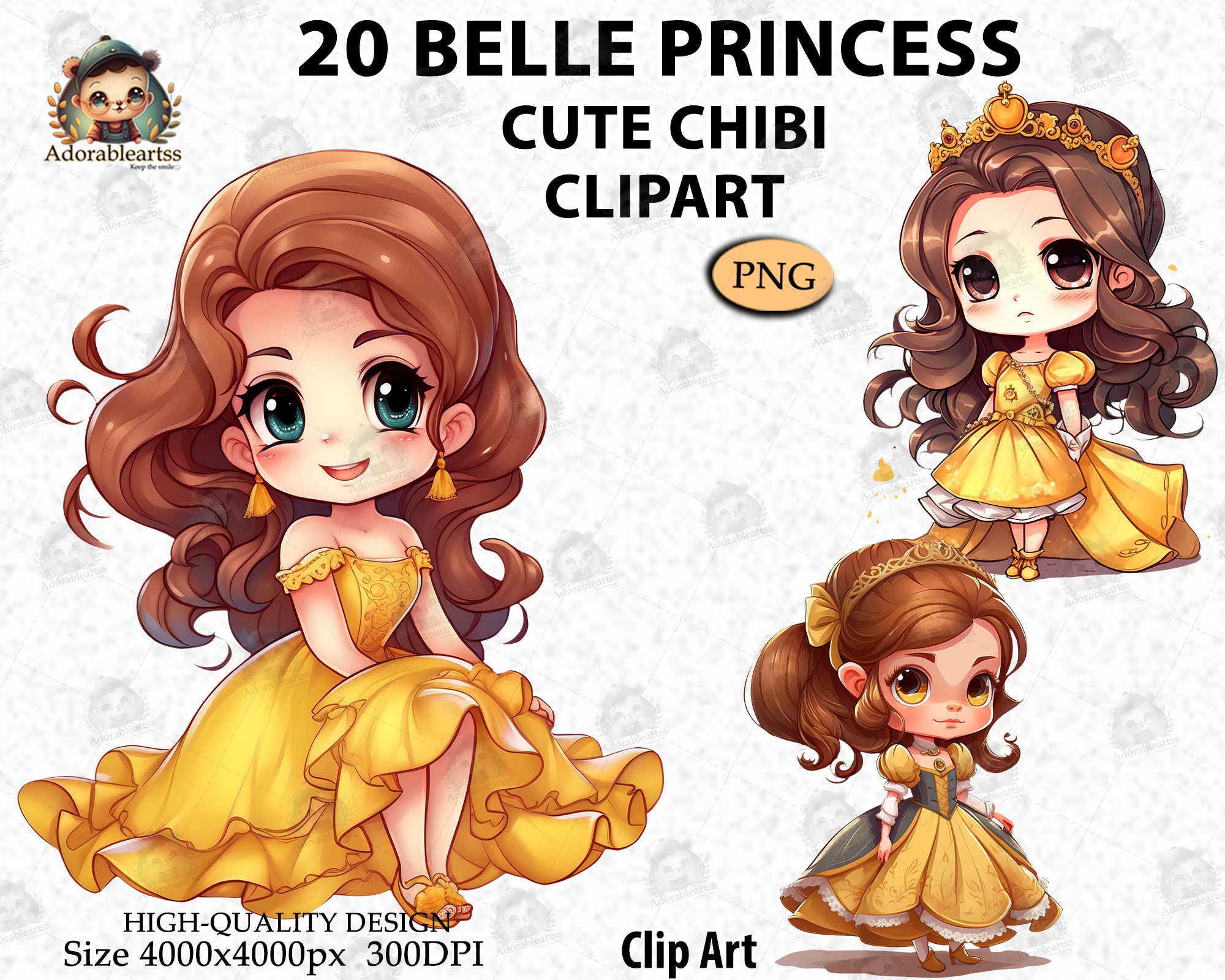 Chibi Disney Princess Belle