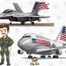 Us Air Force Clipart, Chibi Airforce US Flag, USA Fighter Plane ...