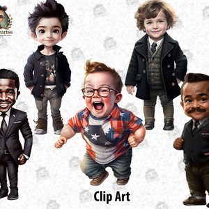 Happy Family Chibi, Clipart Daughter, Son and Baby Mom Dad, Custom ...