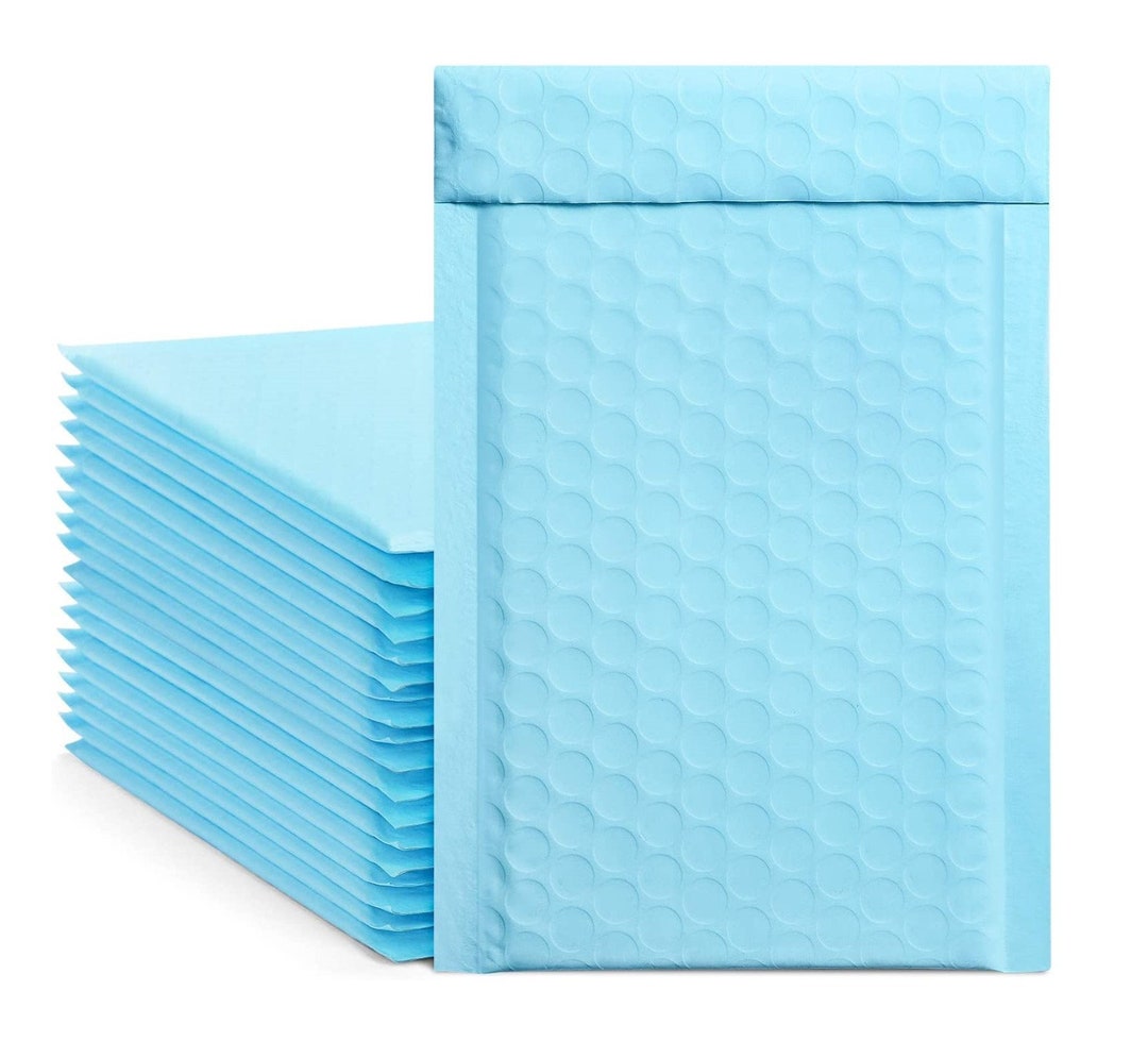5''x7'' Blue Poly Bubble Mailers, Colors Padded Shipping Mailing ...