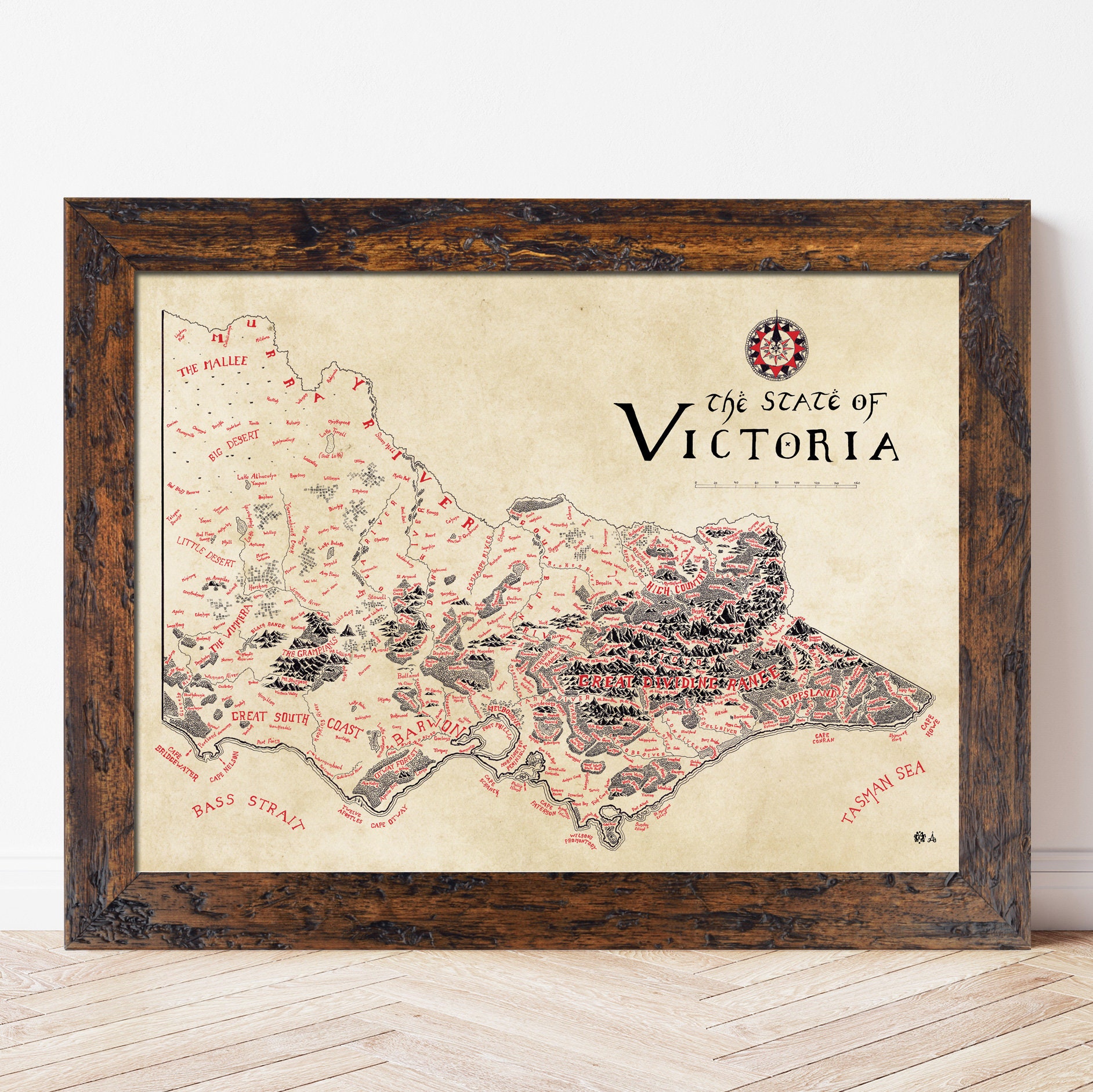 Hand-drawn Victoria Map / Tolkien Inspired / Fantasy Style - Etsy