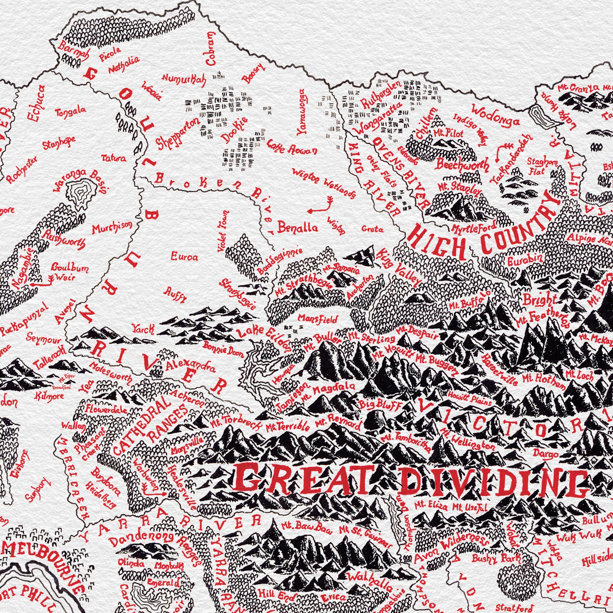 Hand-drawn Victoria Map / Tolkien Inspired / Fantasy Style - Etsy