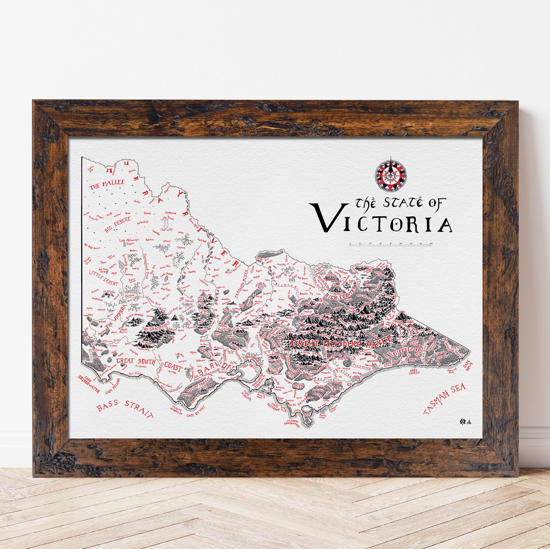 Hand-drawn Victoria Map / Tolkien Inspired / Fantasy Style - Etsy