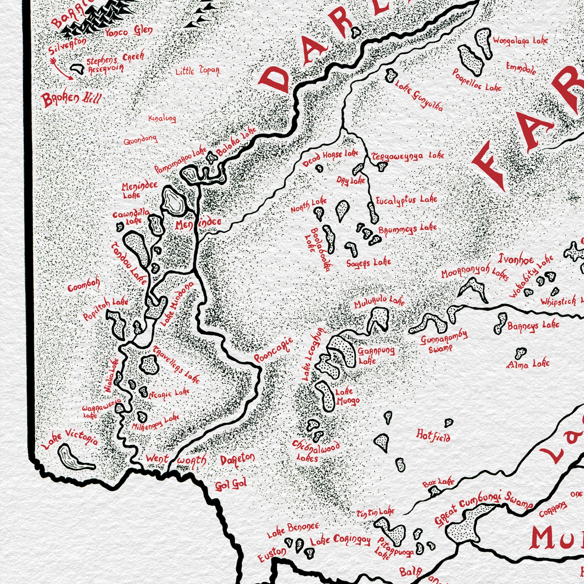 Hand-drawn New South Wales Map / Tolkien Inspired / Fantasy Style - Etsy