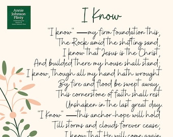 Printable Poem ANNIE JOHNSON FLINT What God Hath Promised Cream Poetry ...